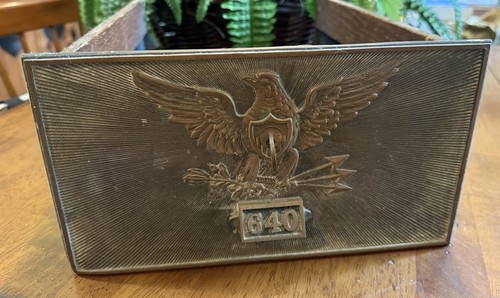 Vintage Brass Federal Eagle Post Office Box Drawer With Working Key ...
