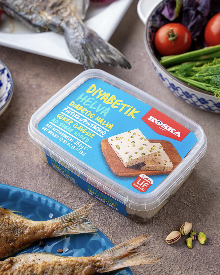 KOSKA Turkish Tahini Halva: Diabetic-Friendly Delight | Pistachio ...