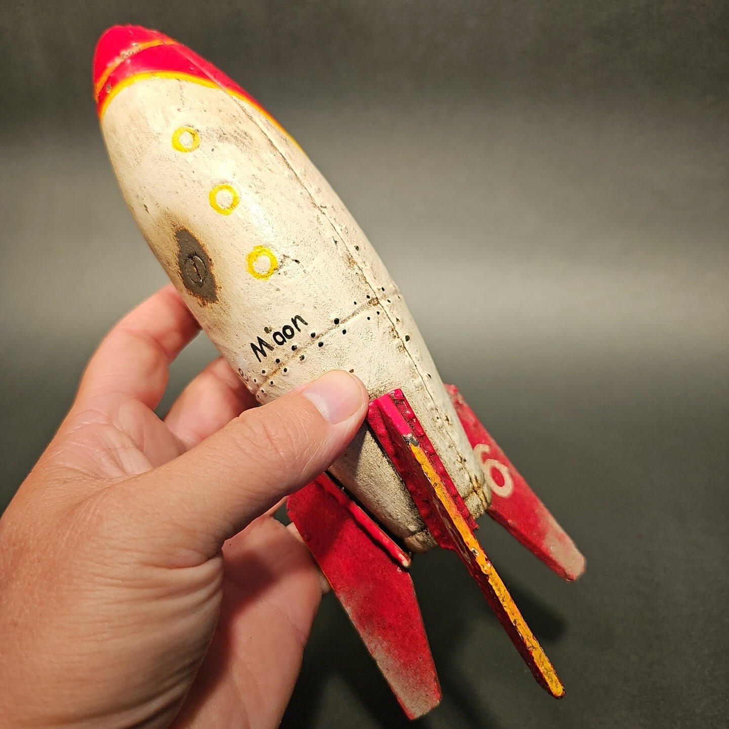 Antique Vintage Style Cast Iron Rocket Coin Bank | eBay