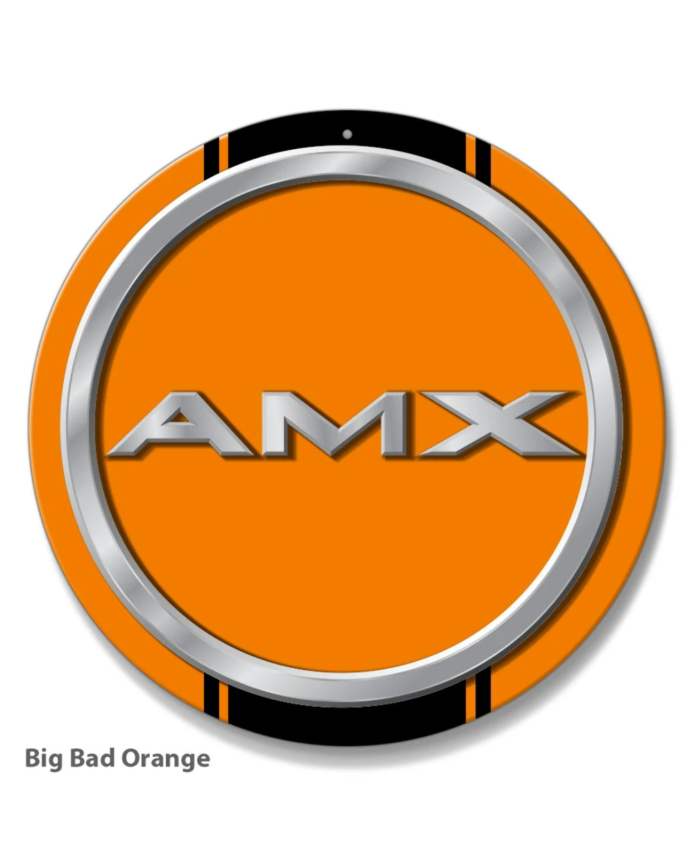 1968 - 1970 AMC AMX Big Bad Emblem Novelty Round Aluminum Sign ...