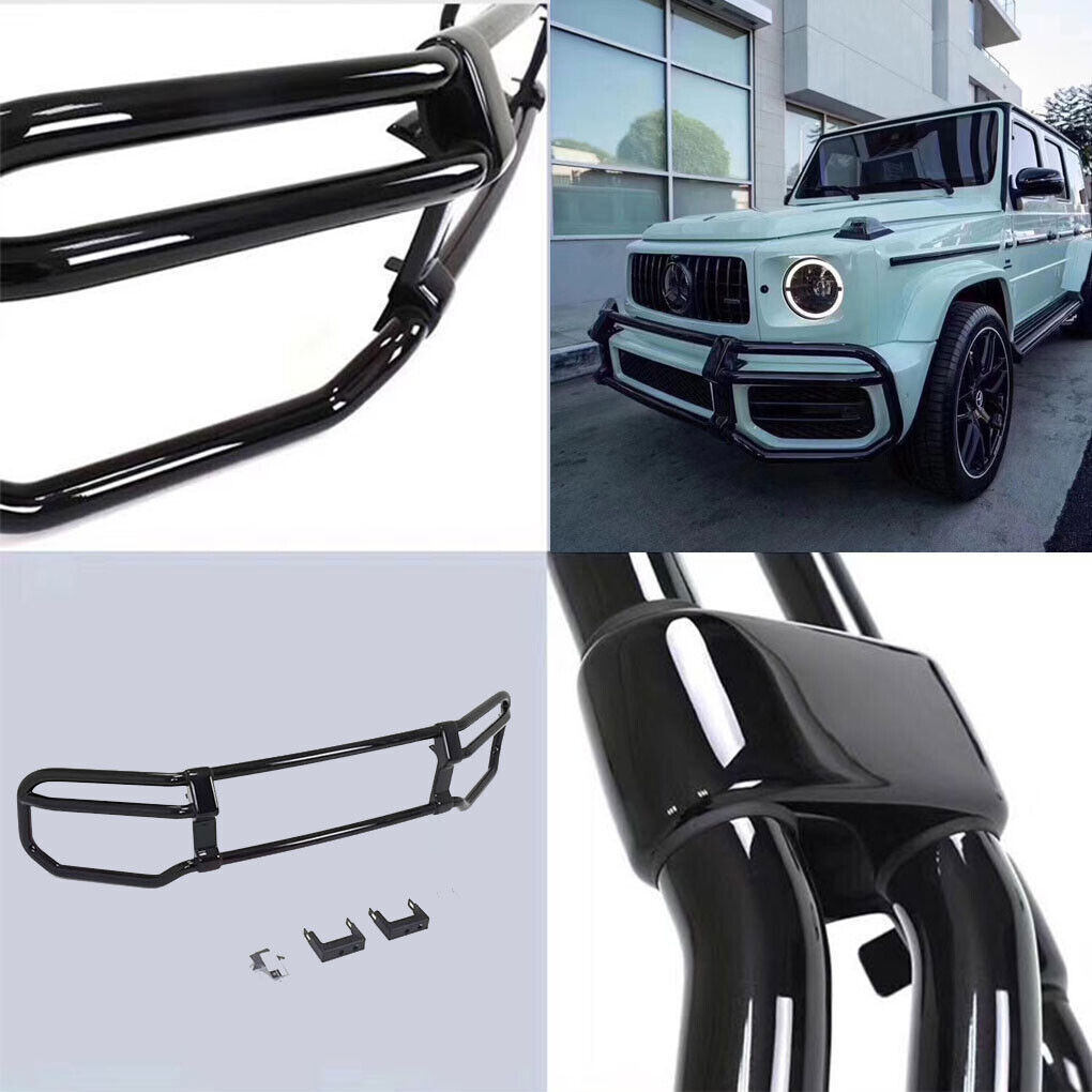 Steel Front Bumper Protector Bull Bar Guard Black Fits Benz W463 W463A ...
