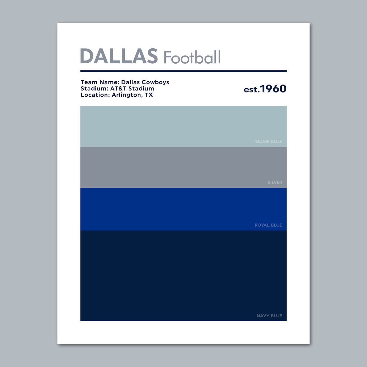 Dallas Cowboys Color Codes - Infoupdate.org