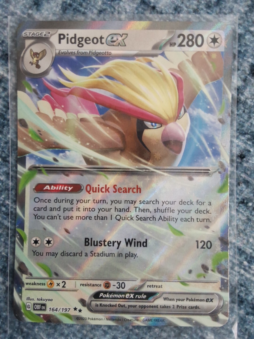 Pidgeot ex - 164/197 - Pokemon Obsidian Flames Ultra Rare Card NM | eBay