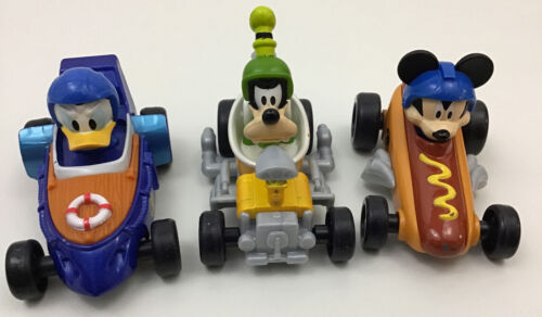 Disney Mickey Mouse Roadster Racer Mickey Goofy Donald Diecast Lot 3Pc ...
