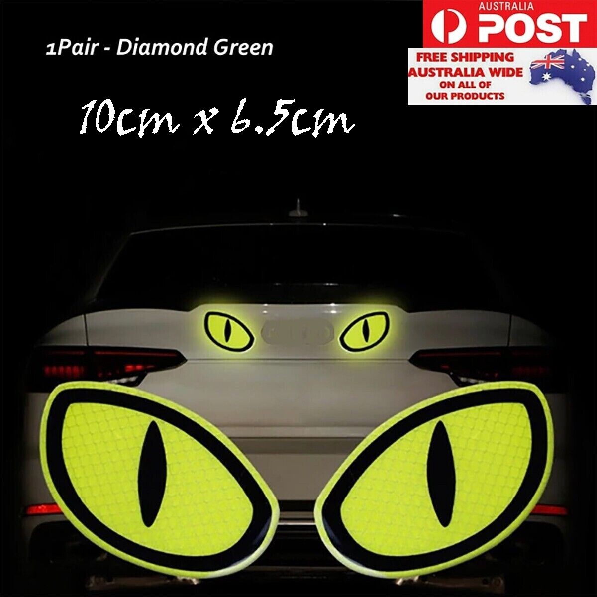 Reflective Eyes Sticker Vinyl Decal For Car Ute Truck Motorbike Helmet ...