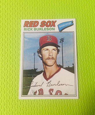 RICK BURLESON BOSTON RED SOX TOPPS 1977 BASEBALL CARD # 585 MLB ...