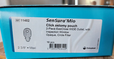 Coloplast 11482 SenSura Mio Click Ostomy Pouch, 2-Piece EasiClose Wide ...