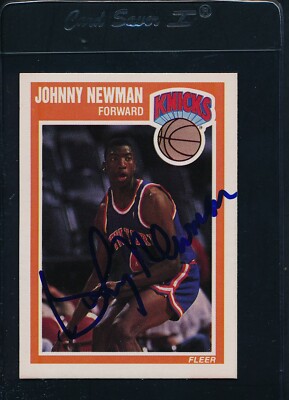 1989/90 Fleer #102 Johnny Newman New York Knicks Signed Auto *54211 | eBay