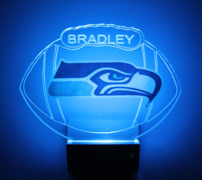 Seattle Seahawks NFL Night Light Personalize LED Plug In and Dusk to ...