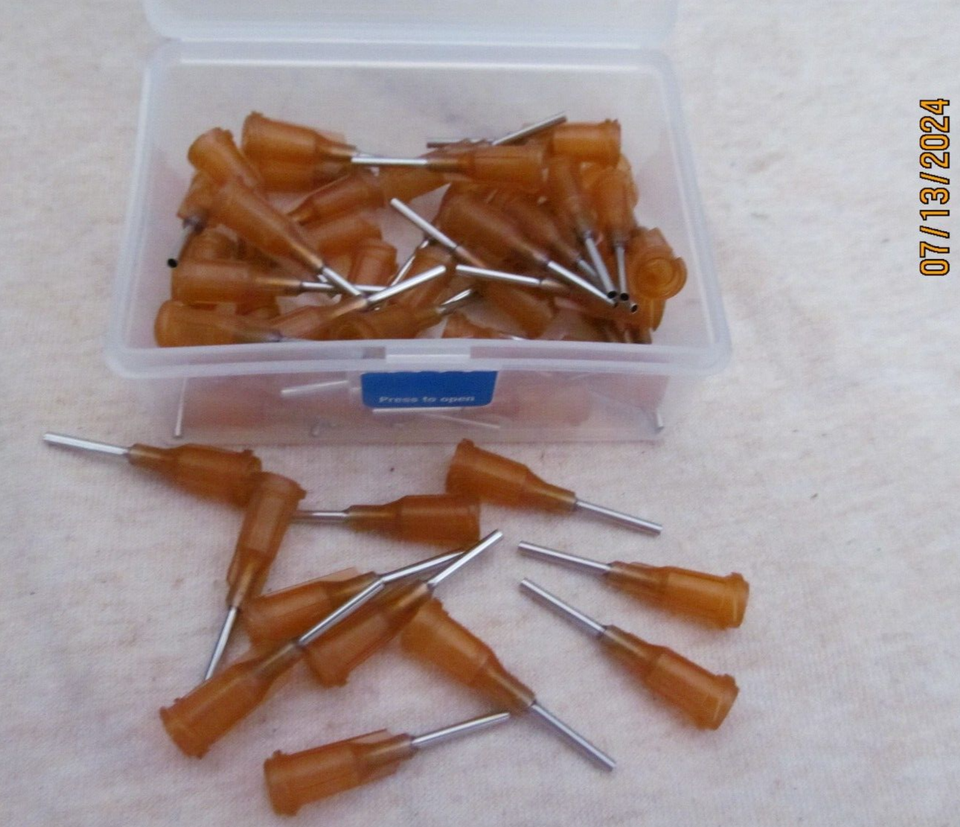 NORDSON EFD 7018068 Dispensing Tip, 15 GA GP .054X.5 Amber, 50/PACK NEW ...