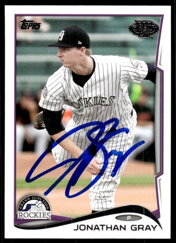 2014 Topps Pro Debut Jonathan Gray Auto Grand Junction Rockies #167 ...