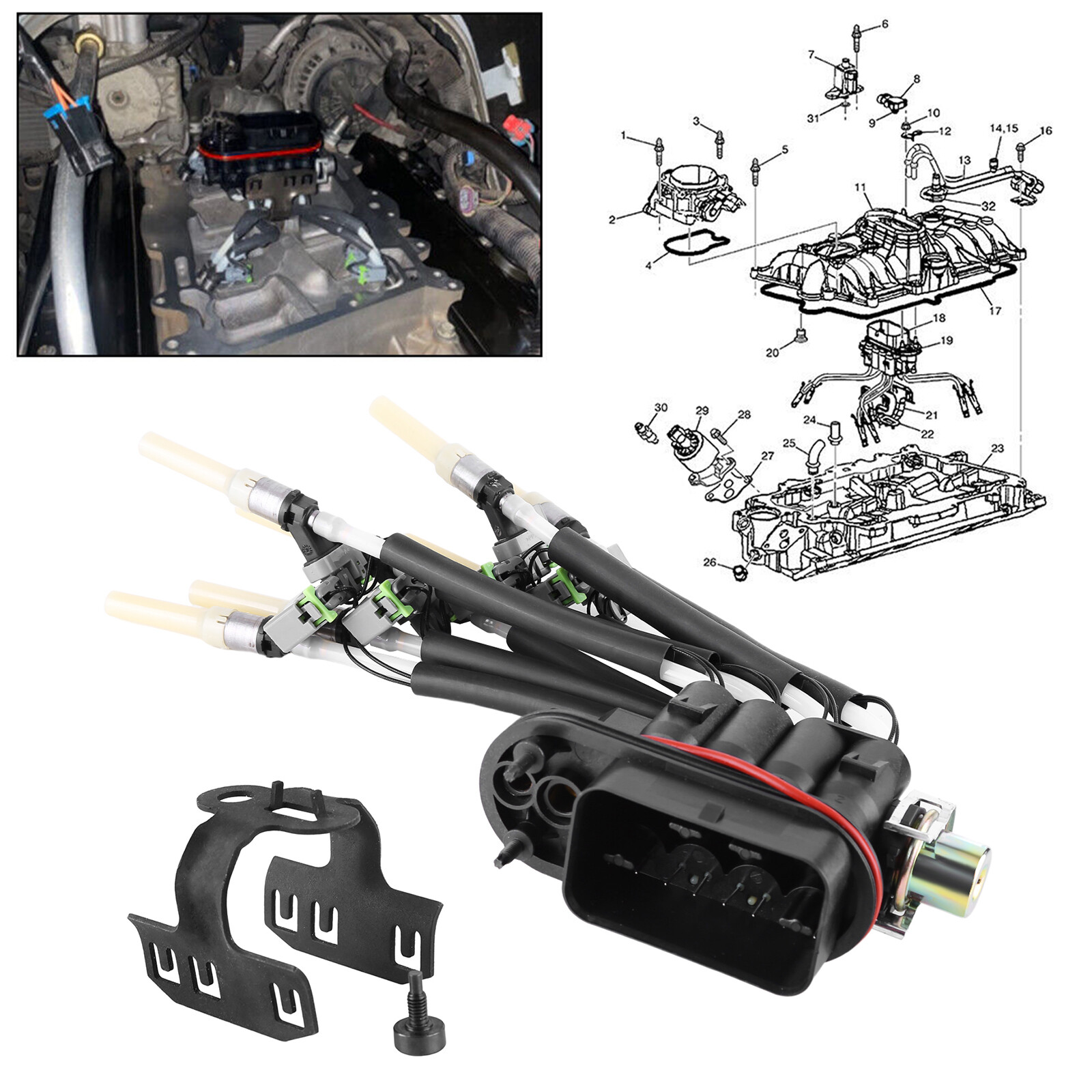 Fuel Spider Injector Injection FJ504 89060440 For Chevy GMC Pickup V8 5 ...