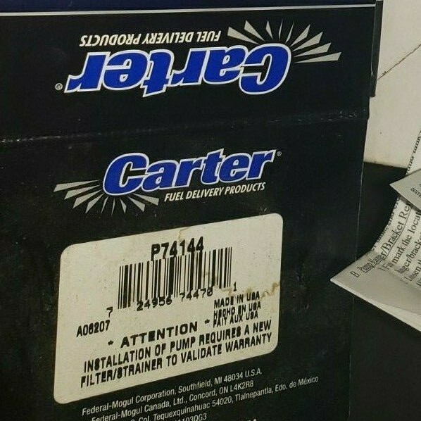 Carter P74144 EFI In-Tank Electric Fuel Pump And Strainer Set | eBay