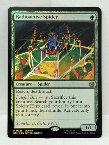 MTG Marvel's Spider-Man - Radioactive Spider Promo Foil # 0285 In Hand | eBay