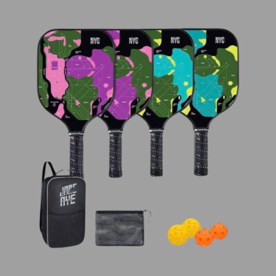 JoncAye Pickleball Paddles Set of 4 Light Pickle NYC Metro | eBay