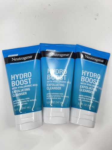 3 Pack (5 oz each) Neutrogena Hydro Boost Exfoliating Cleanser w ...