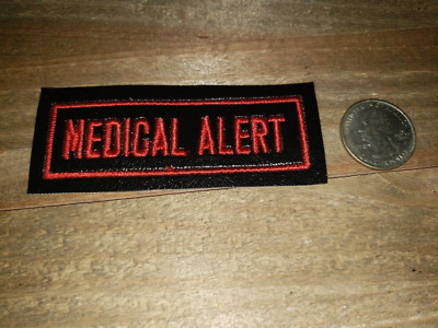 small medical Alert Service Dog Patch Red on black ,Patches for Vests ...
