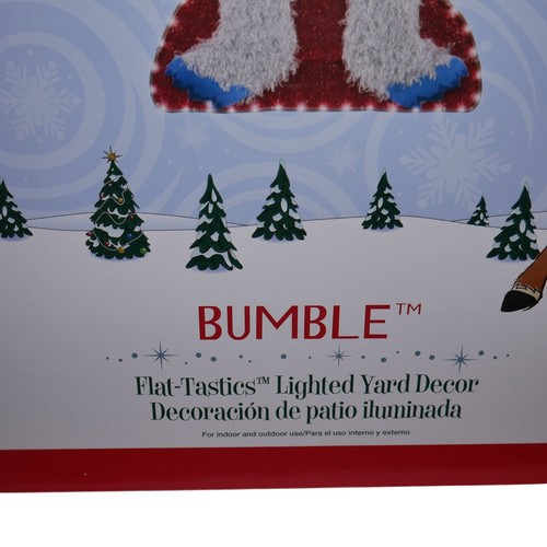 3.3 Ft Light Up BUMBLE Abominable Snowman Christmas Yard Decor Flat ...