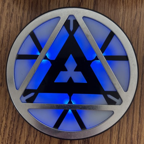 MARVEL IRON MAN 3 ARC REACTOR LIGHT UP COASTERS ~ THINK GEEK ~ Set of 4 ...