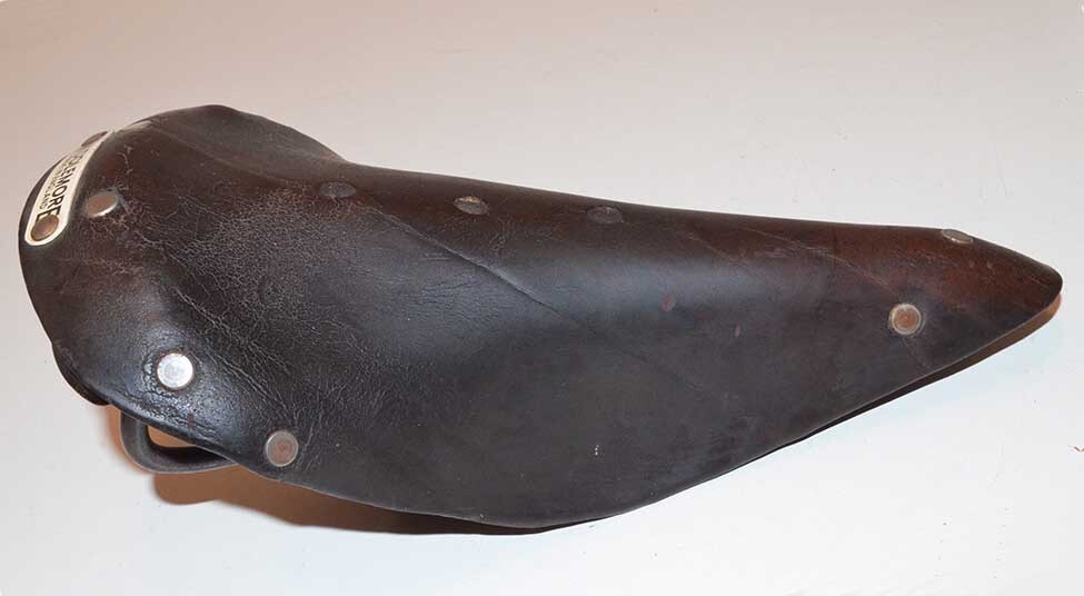 Vintage Middlemore Bicycle Saddle - Leather with Rivets - Made in ...