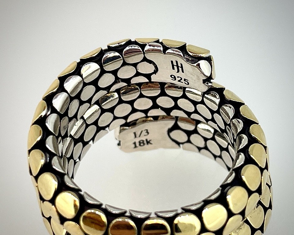 Vintage John Hardy Coiled Snake Dot Collection 18K Gold and Silver ...