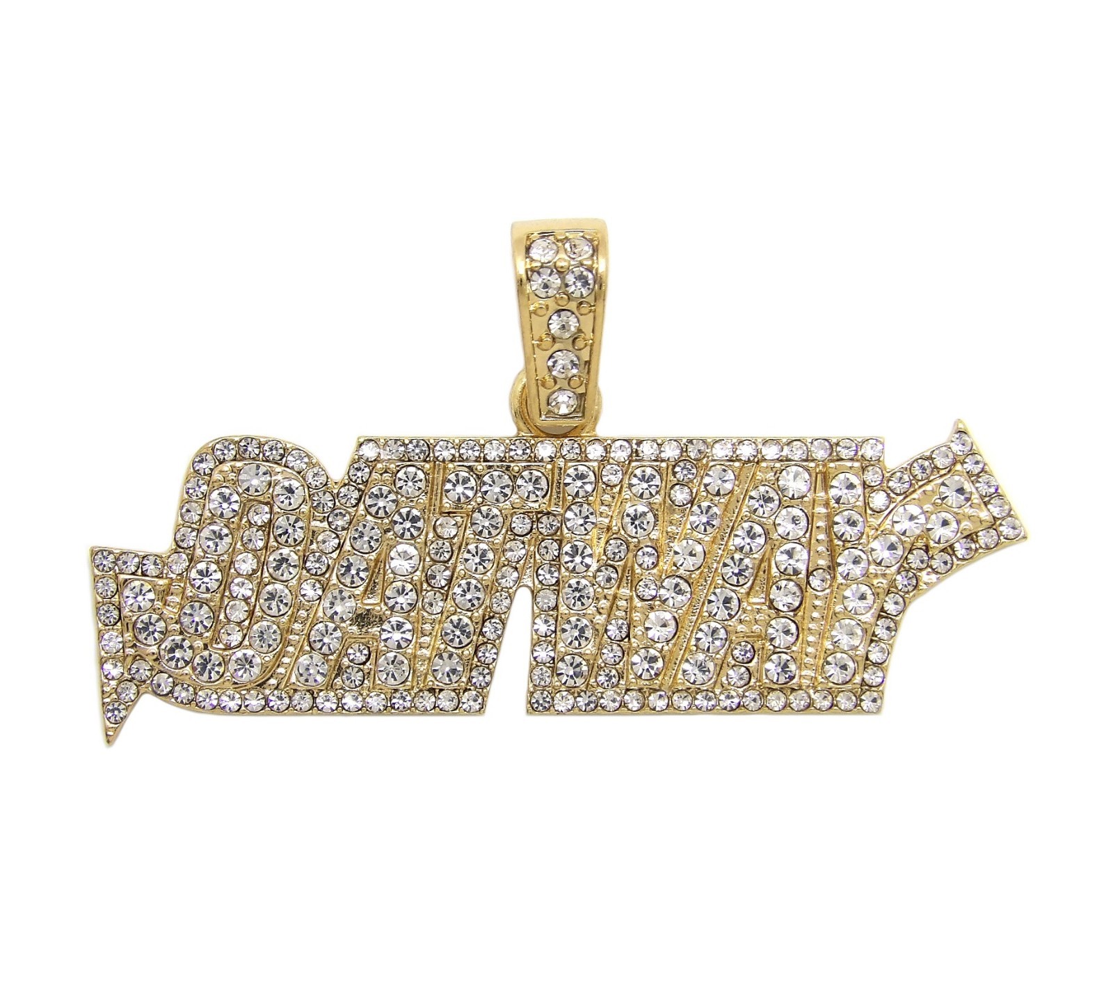 MENS ICEY MIGOS QUAVO DATWAY PENDANT CUBAN LINK CHAIN NECKLACE HIP HOP ...