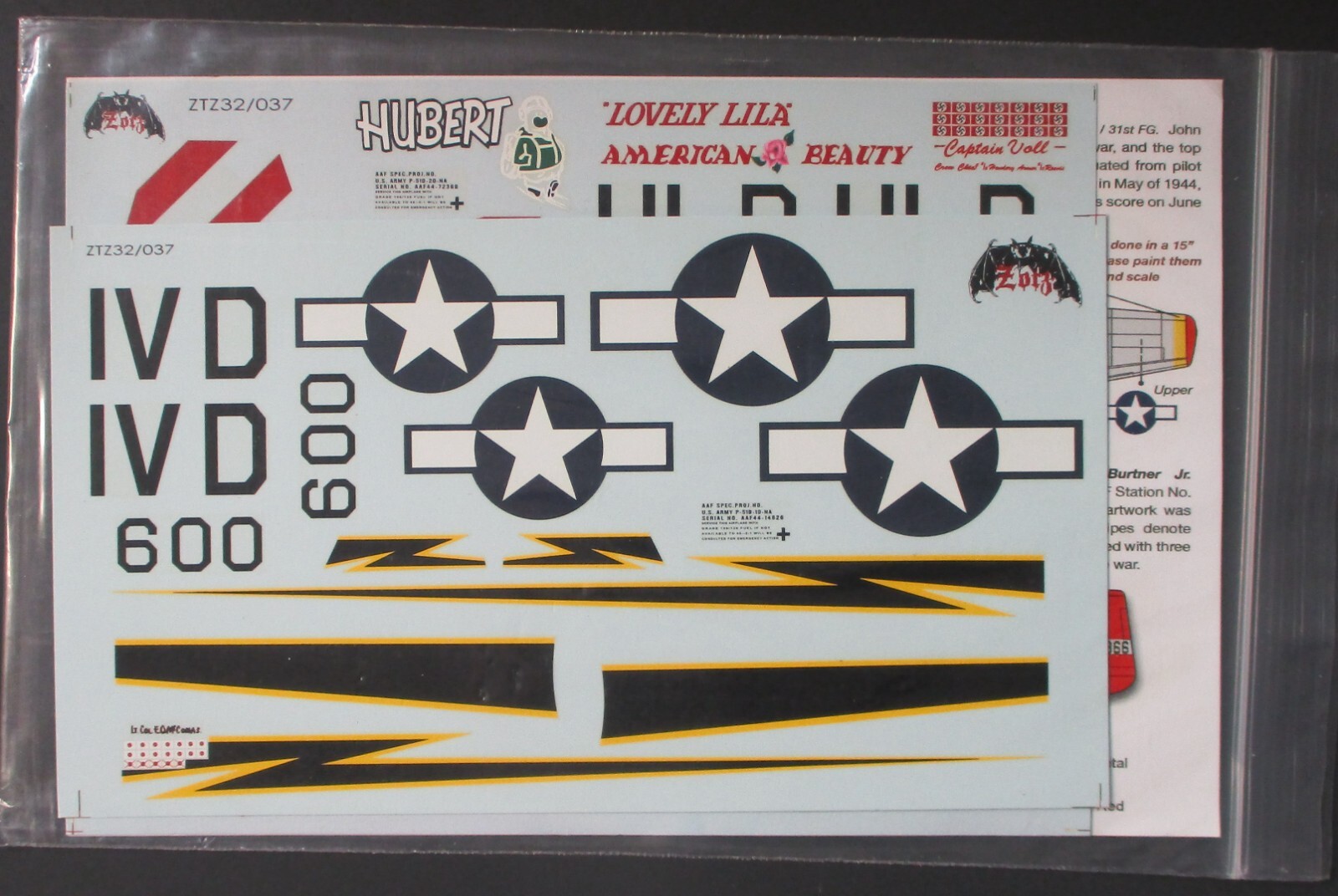 Zotz 1/32nd Scale P-51D Mustangs in WWII Decal Sheet No. ZTZ32/037 | eBay