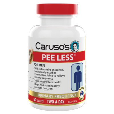 Caruso's Pee Less 60 Tablets Relieves Urinary Frequency (Wee Less for ...