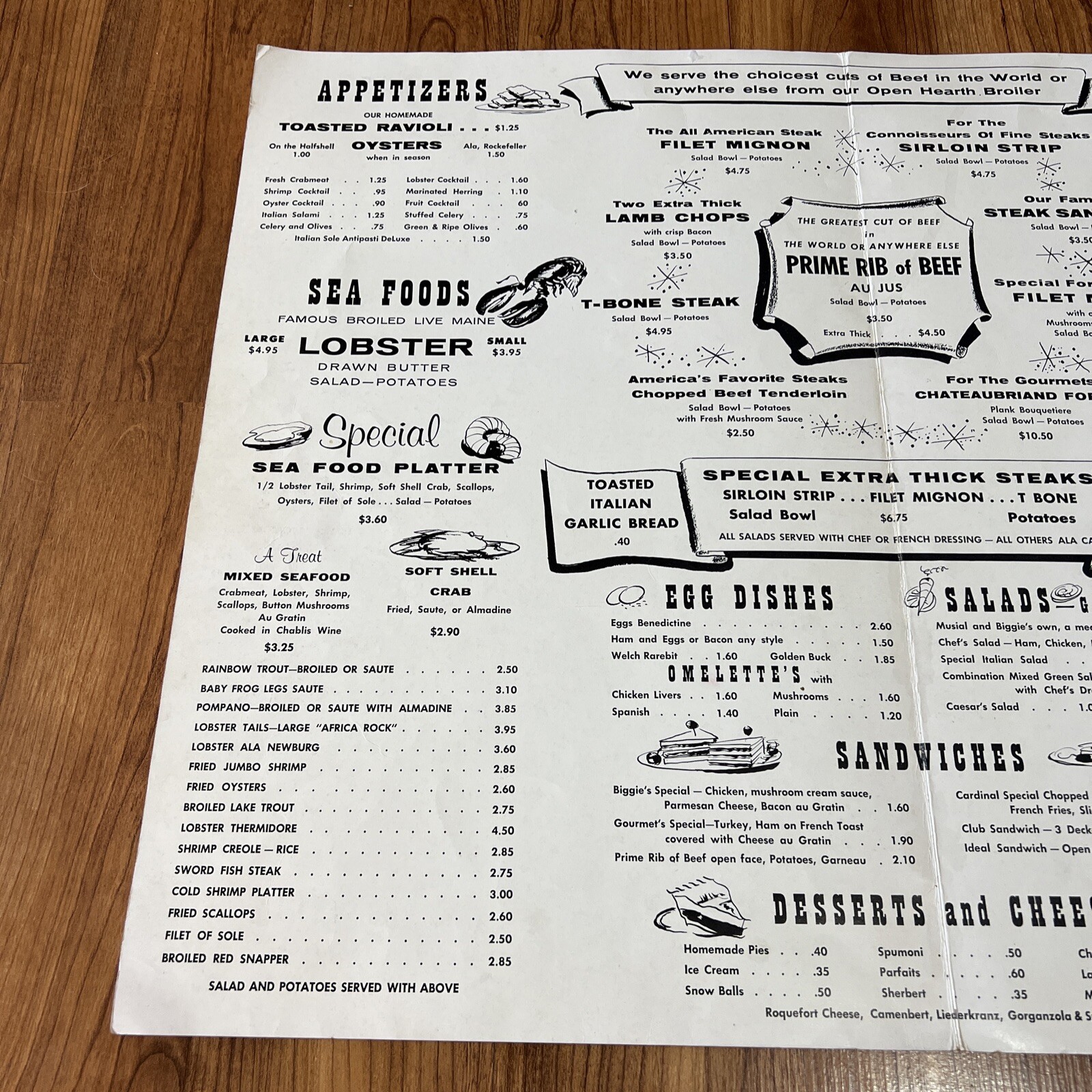 ⚾ STAN MUSIAL AND BIGGIES RESTURANT MENU 1950'S⚾VERY RARE⚾ | eBay