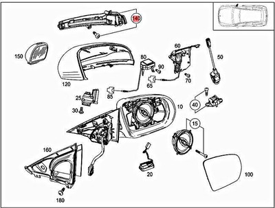 Genuine MERCEDES A205 C205 C253 S205 W205 Add. Turn signal lamp ...
