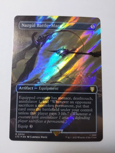 Nazgul Battle-Mace (Borderless) (Surge Foil) Commander: the Lord of the ...