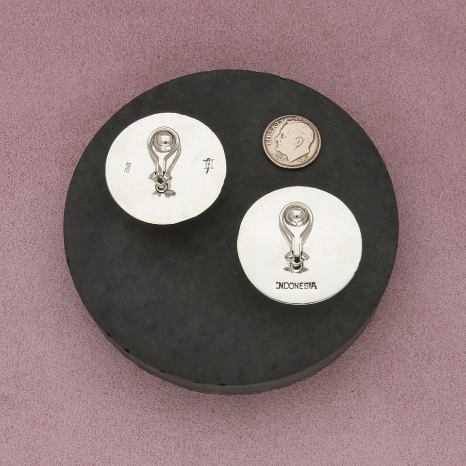 john hardy sterling silver vintage bali shadow box clip-on earrings | eBay