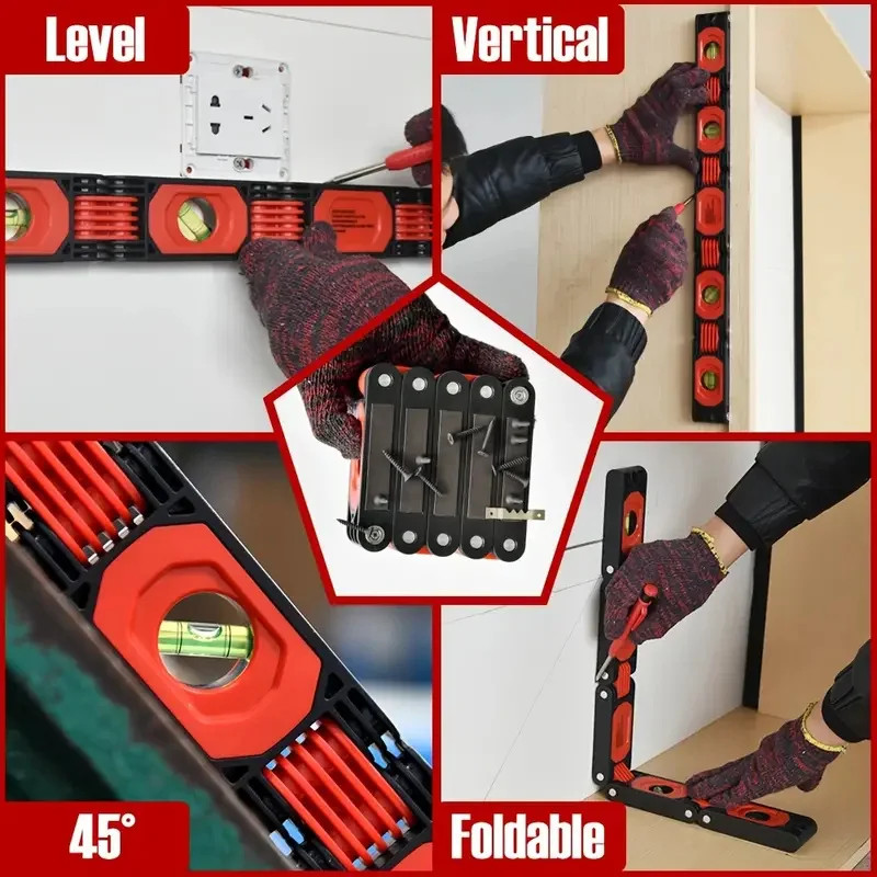 1pc Foldable Level Meter Multi-Angle Measurement Pipes Building Stairs ...