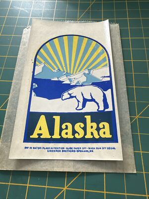 Alaska Vintage Lindgren Car Travel Water Sticker Decal | eBay