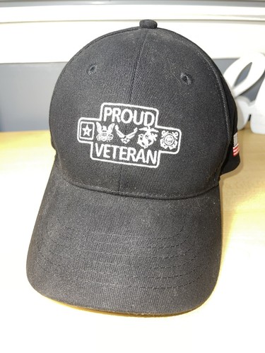 Proud Veteran Ball Cap Hat Adjustable Darke County Mens | eBay