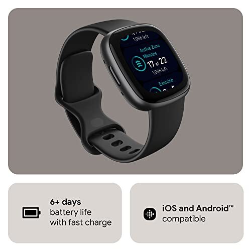 Fitbit Versa 4 Smartwatch – Graphite (FB523BKBK-US) | eBay