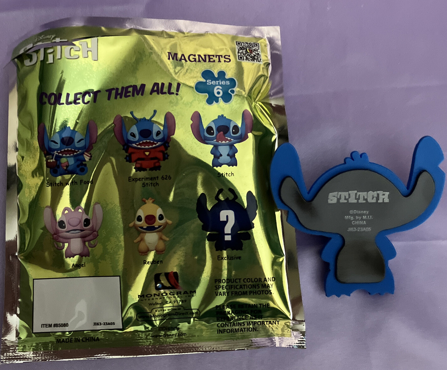 Disney (Lilo &)Stitch Tongue Licking His Nose Mystery Blind Bag Magnet ...