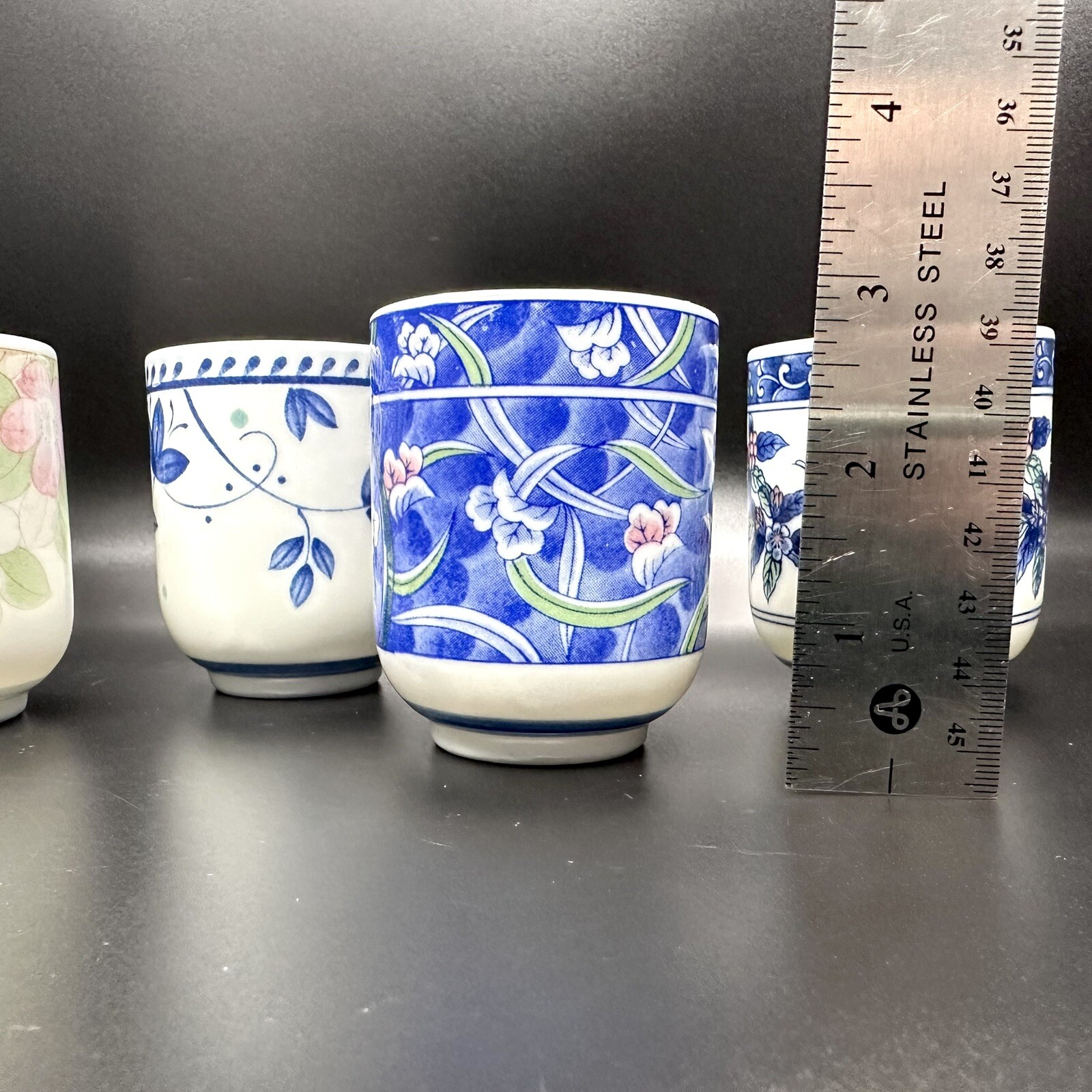 Japanese Porcelain Rice Soup Bowls & Tea Cups Set, Signed on Bottom 10 ...