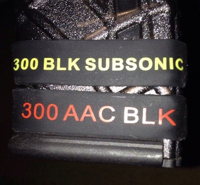 300 AAC Blackout SUBSONIC Magazine ID Band."COMBO" 1 Subsonic And 1 ...