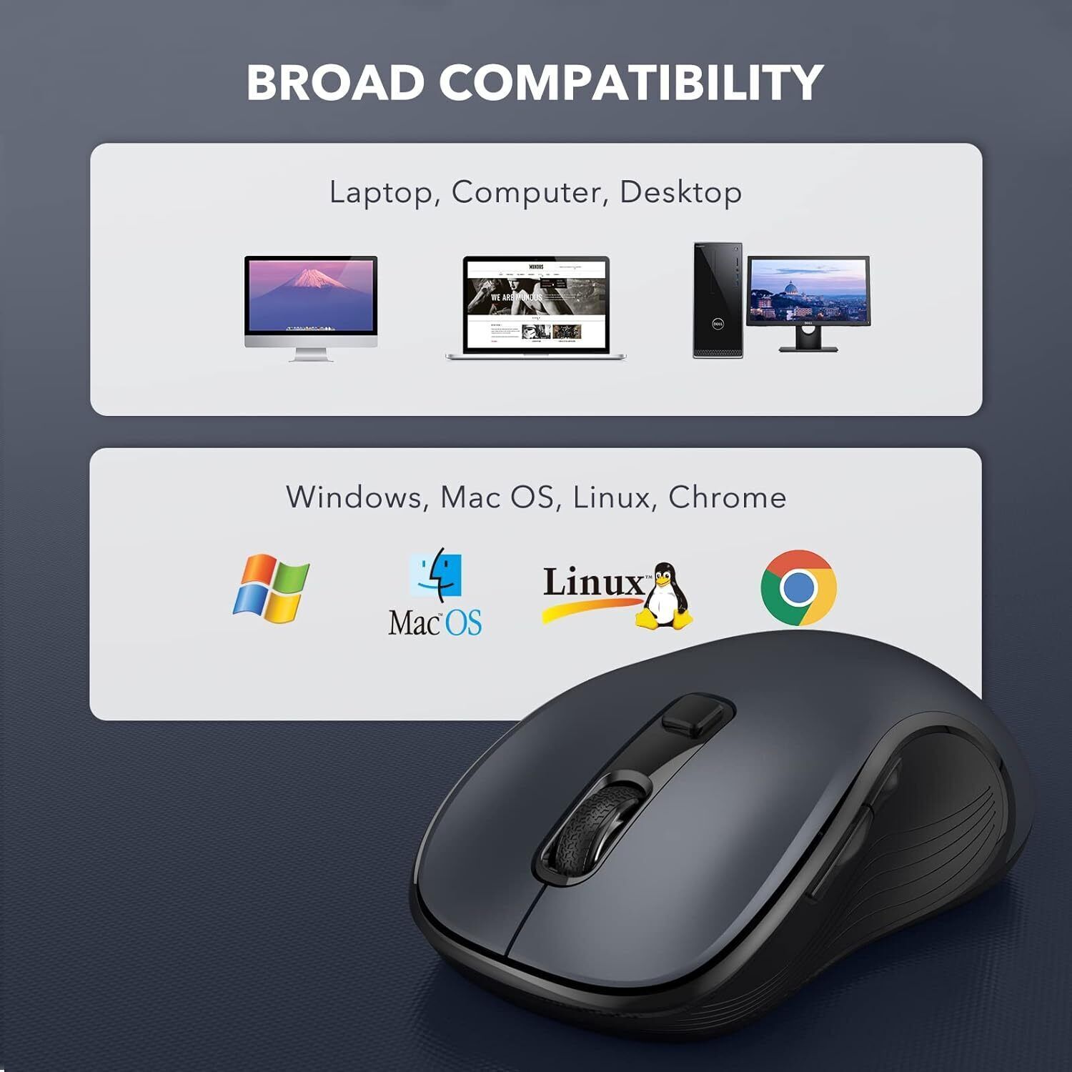 2.4GHz Wireless Optical Mouse Mice & USB Receiver For PC Laptop ...