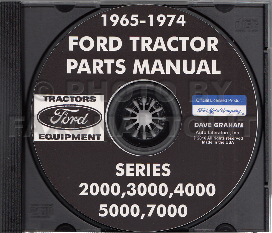 1965-1974 Ford Tractor Master Parts Book CD-ROM Catalog 2000 3000 4000 ...