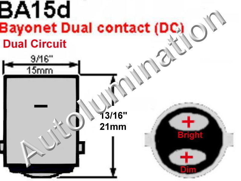 6 Volt 1158 80w 16 Led tail brake stop light taillight bulbs Ba15d 6v ...