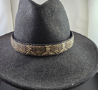RATTLESNAKE skin hat band adjustable and rattlesnake bone Western ...