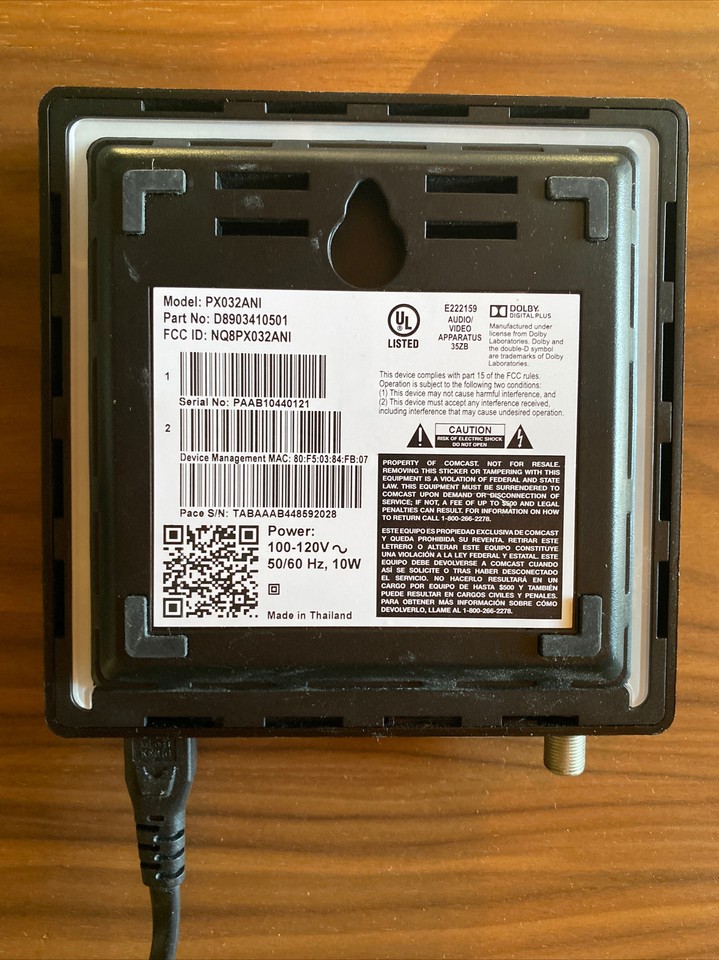 Xfinity XiD-P Cable Box PX032ANI With Power Cord | eBay