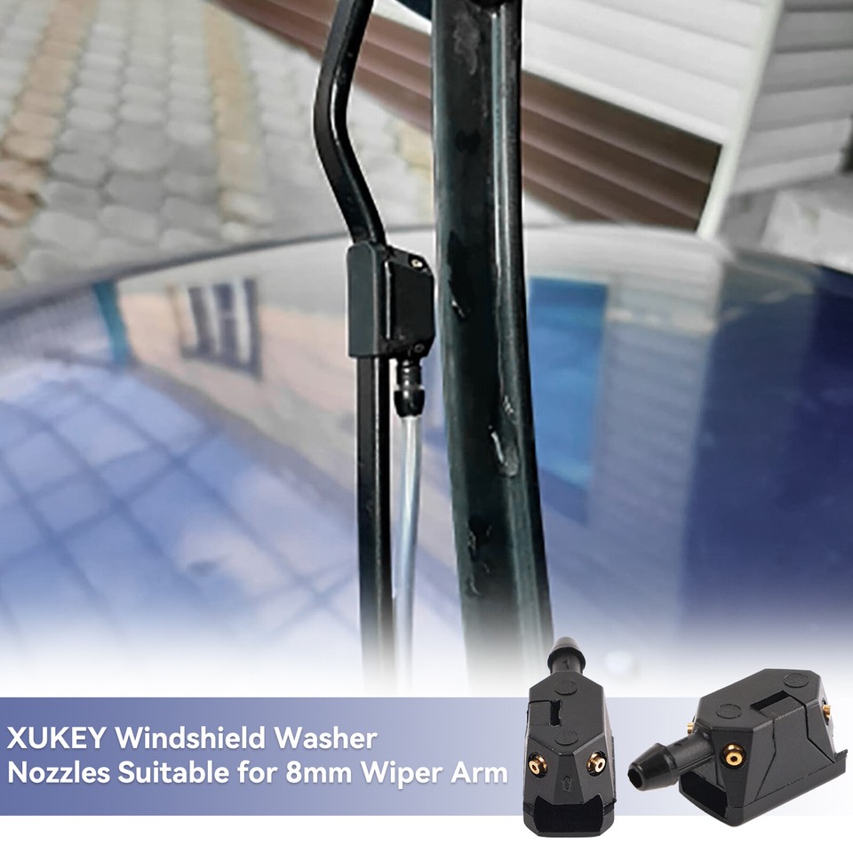 Pair Car Universal Windshield Washer Wiper Sprayer Nozzle Front Window ...