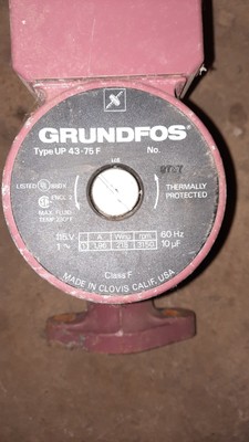 GRUNDFOS Circulator Pump UP 43-75F not working | eBay