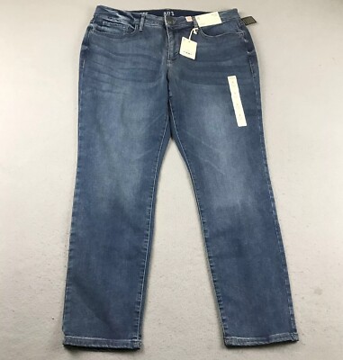 Ana Jeans Women 16 Blue Denim A New Approach Mid Rise Ankle Skinny Leg ...