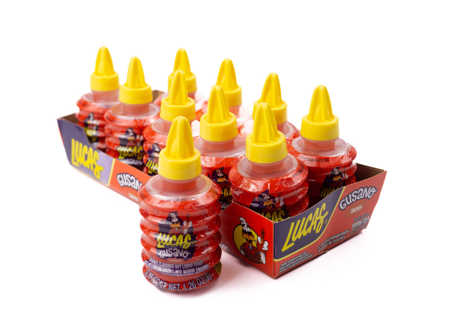 Gusano Lucas Tamarind Chamoy Spicy Liquid Mexican Candy 10 Pieces | eBay