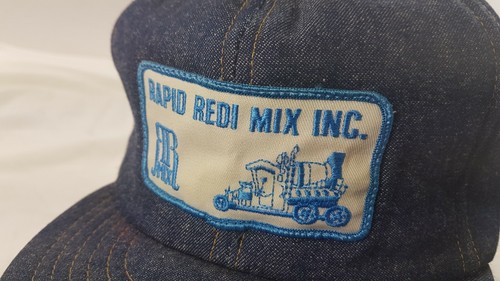 RAPID REDI MIX denim Cap Trucker Hat Snapback Baseball Vintage retro ...