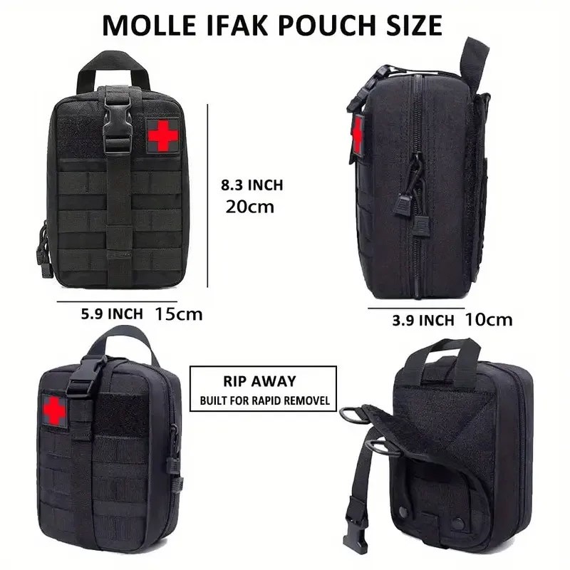 Tactical First Aid Kit Medical EMT Bag Emergency Survival Molle IFAK ...